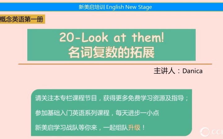 词汇发音认读20-Look at them! 名词复数的拓展