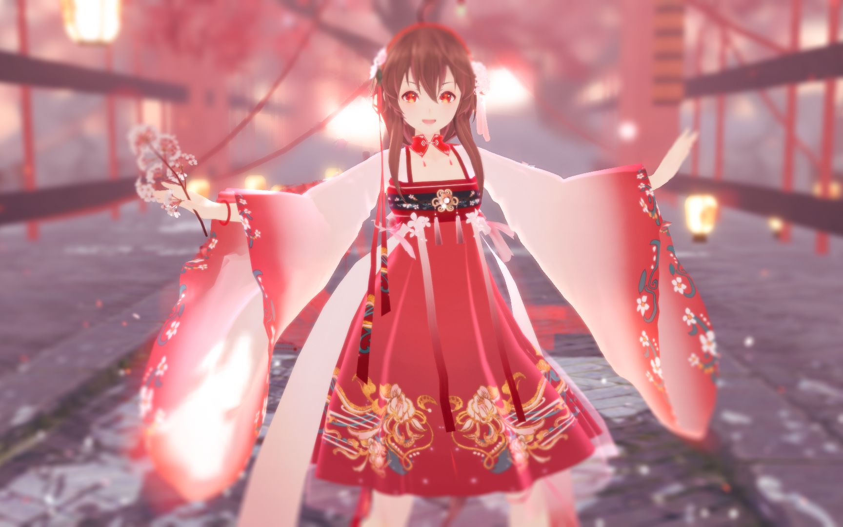 【乐正绫MMD】似水流年何自怜,梦回莺啭春如线 ❀ 桃花笑(改模展示)