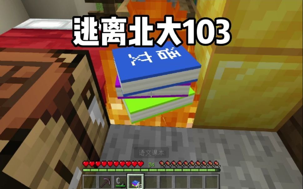 我的世界:逃离北大103,作业太多怎么办?傲安小课堂开课啦!_我的世界_...