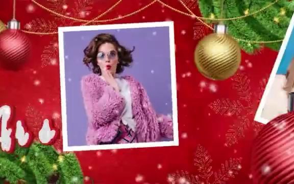 AE模板-温馨浪漫圣诞节装饰新年祝福幻灯片展示