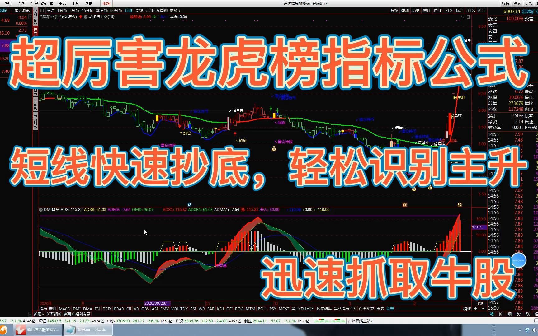 超厉害的龙虎榜指标公式,短线快速抄底,轻松识别主升浪,迅速抓取牛股