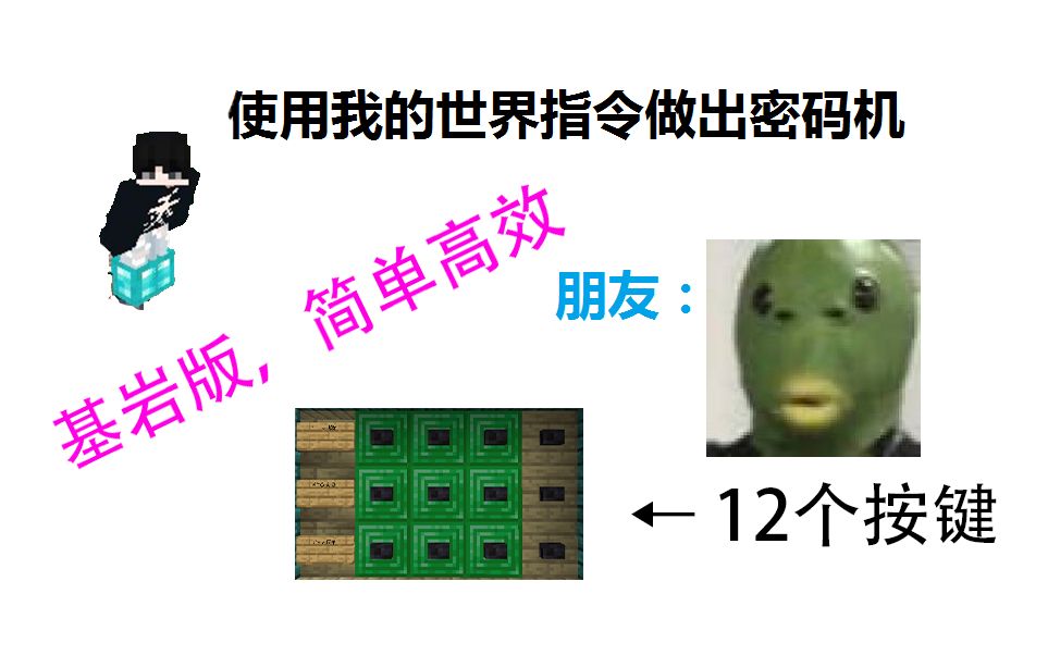 我的世界基岩版密码机指令
