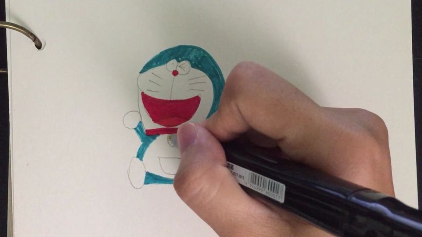超可爱Q版叮当猫简笔画漫画手绘教程,简单上手
