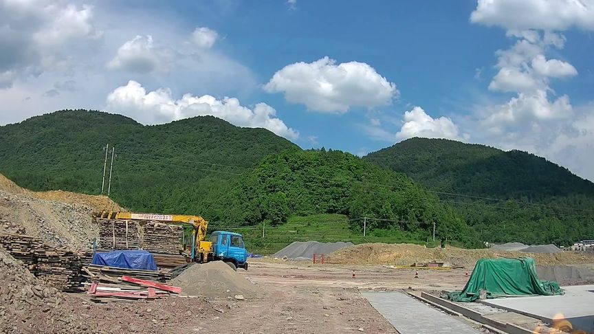 360行车记录仪记录去工地,延时摄影