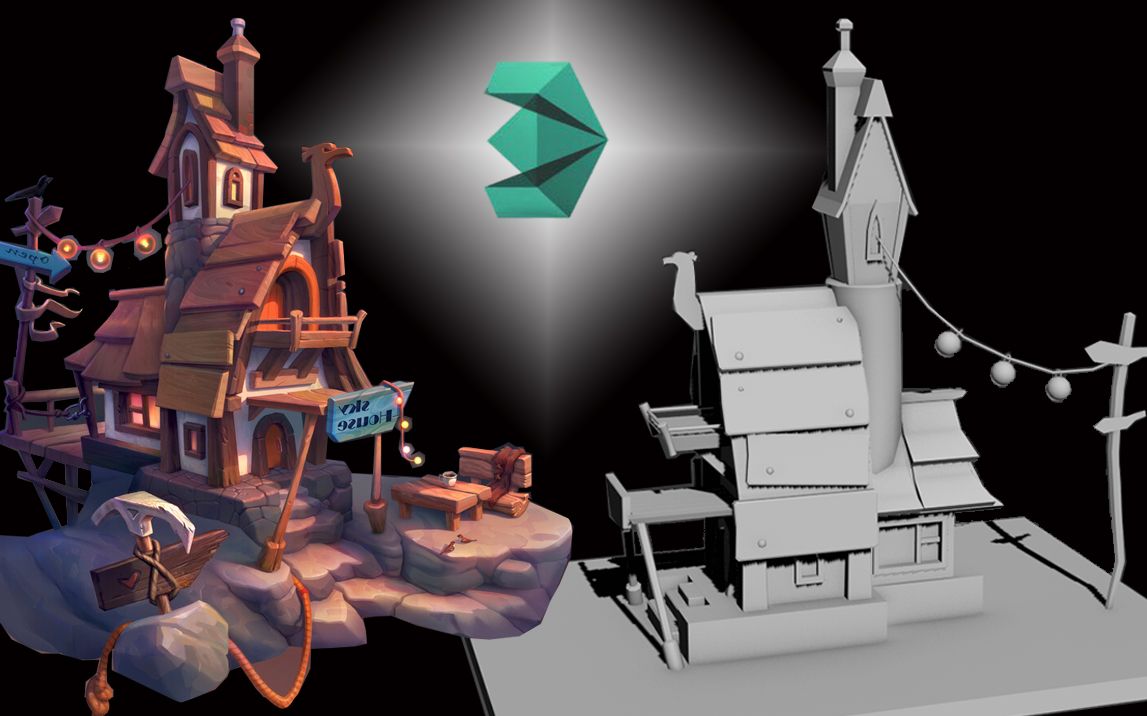【3dmax风格化场景建模教程】专为3dmax初学者定制的案例讲解 讲解...