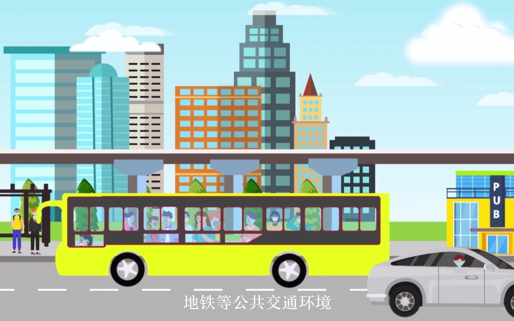 MG动画疫情安全出行-