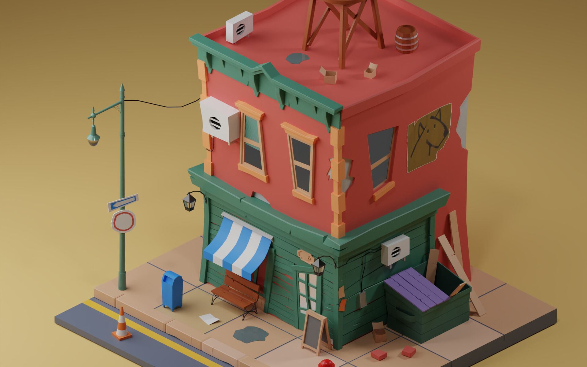 Maya小房子建模全过程,建模师爆肝2小时还原模型,次世代场景模型卡...