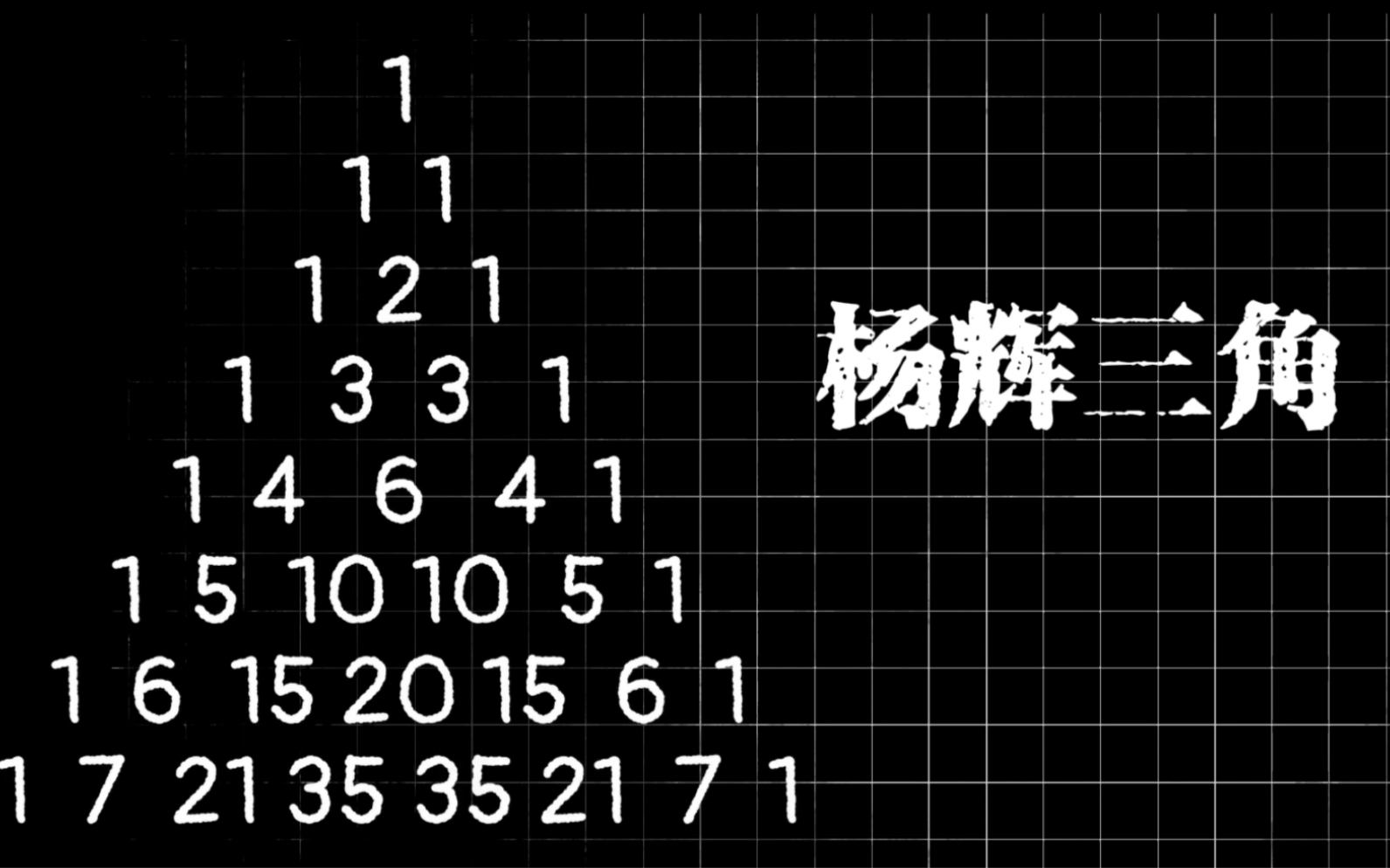 数学中有一个非常神奇的三角-杨辉三角