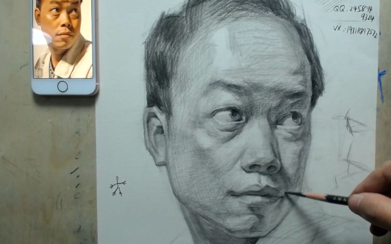原速讲解素描人物肖像的结构与细节!