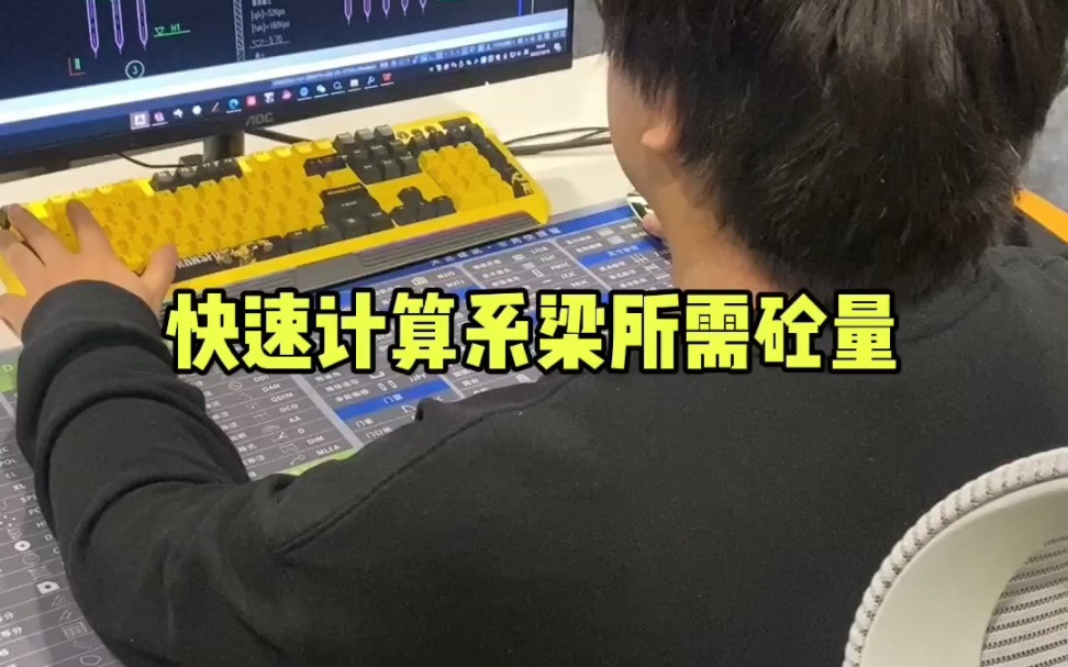 使用CAD通过计算系梁体积求出混凝土用量