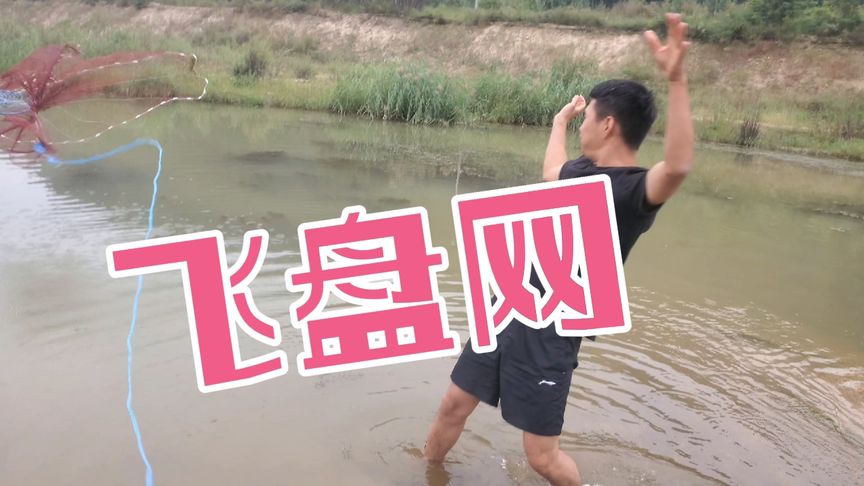 北方小伙第一次用飞盘撒网,压根就不好用,撒不开