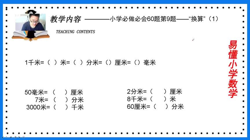 碰到单位换算就懵,别着急从最简单的开讲“单位换算(1)”