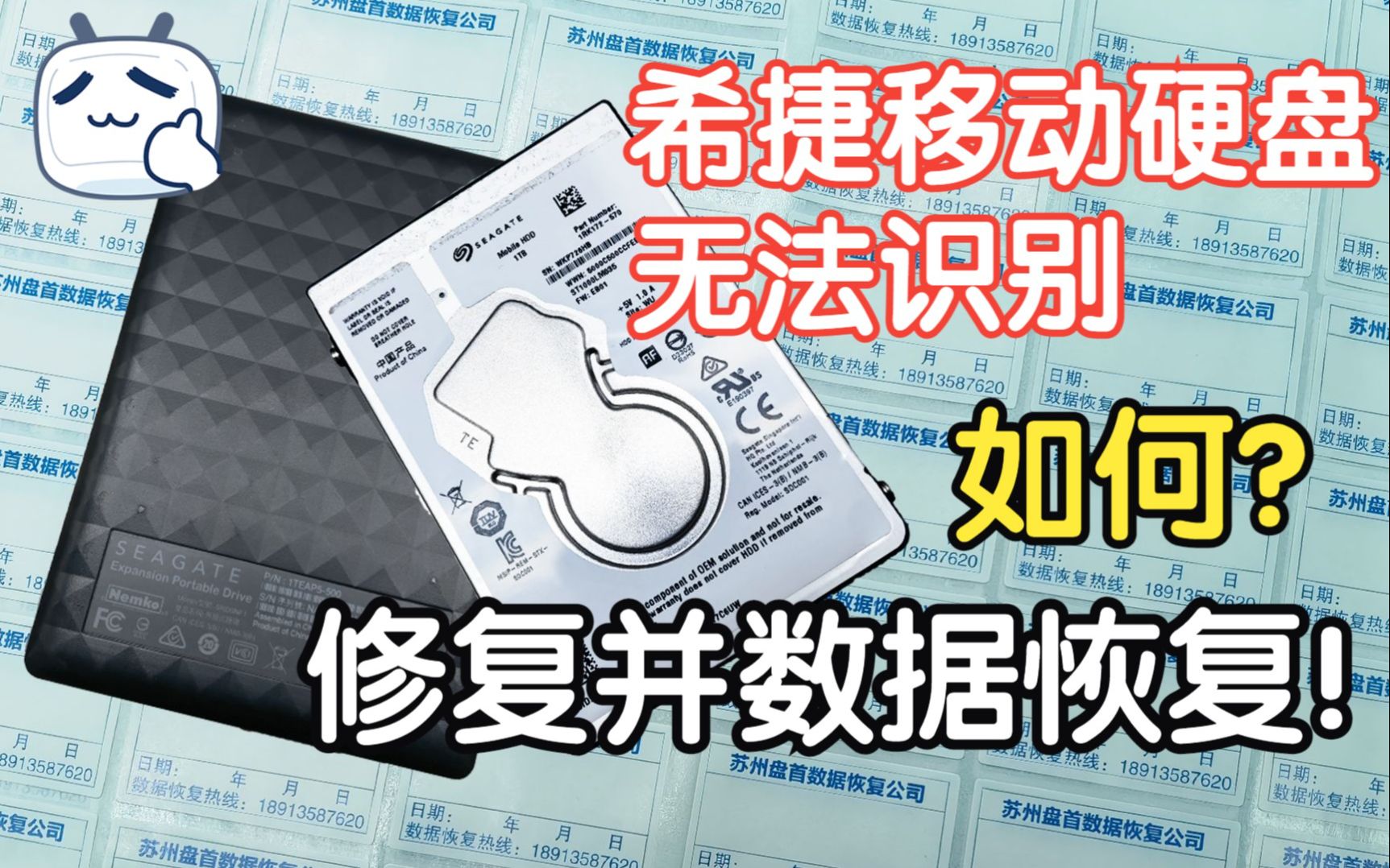 希捷1TB移动硬盘ST1000LM035型号识别正常无法识别容量如何修复...