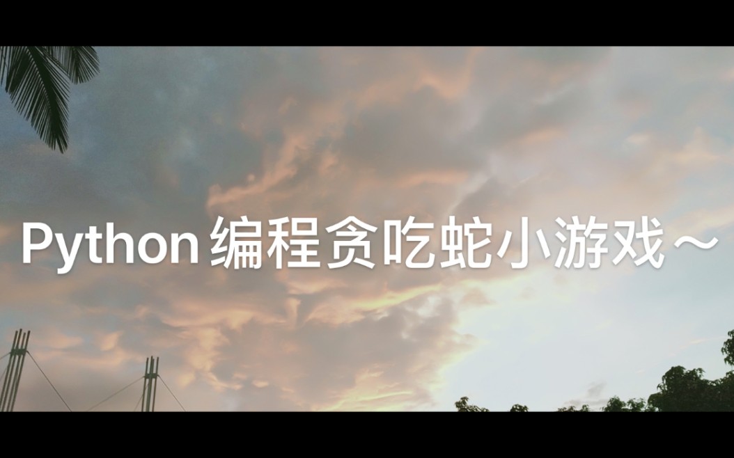 Python编程贪吃蛇小游戏(适合初学者)～