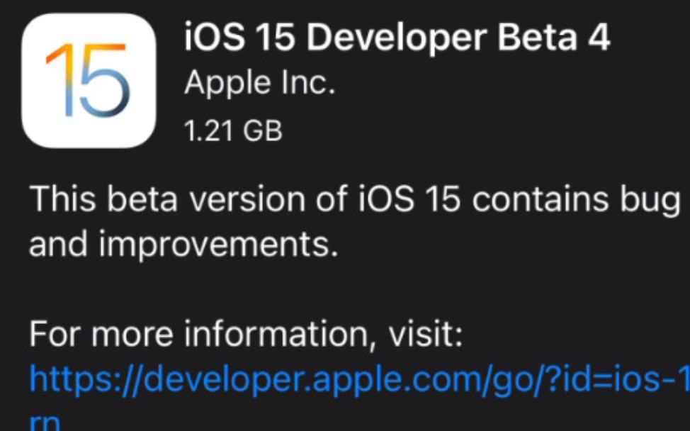 苹果系统更新,IOS15已经更新