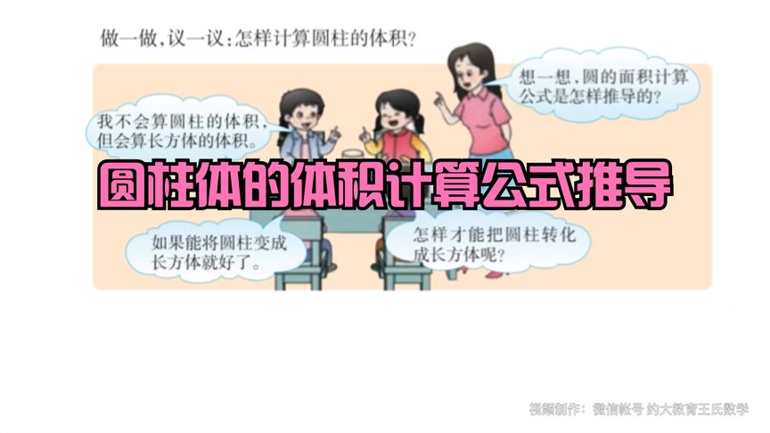 圆柱体的体积计算公式推导-小学数学培优课-六年级下册-圆柱圆锥