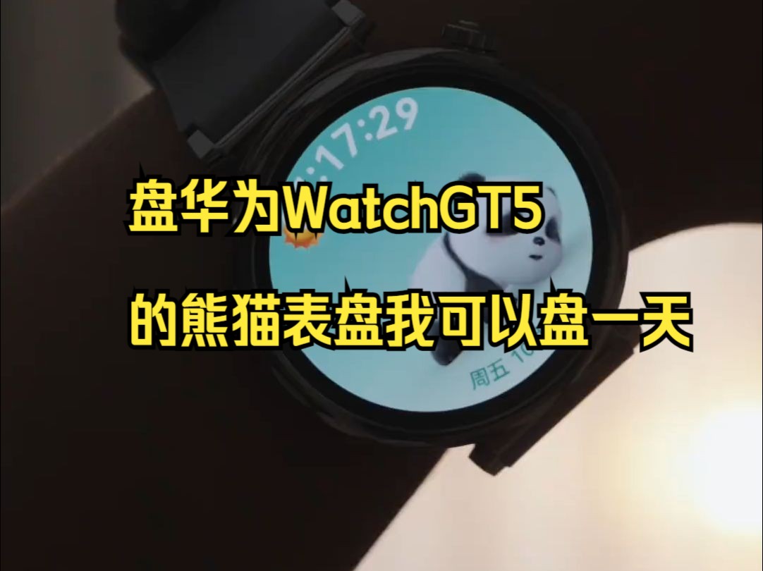盘华为WatchGT5的熊猫表盘我可以盘一天