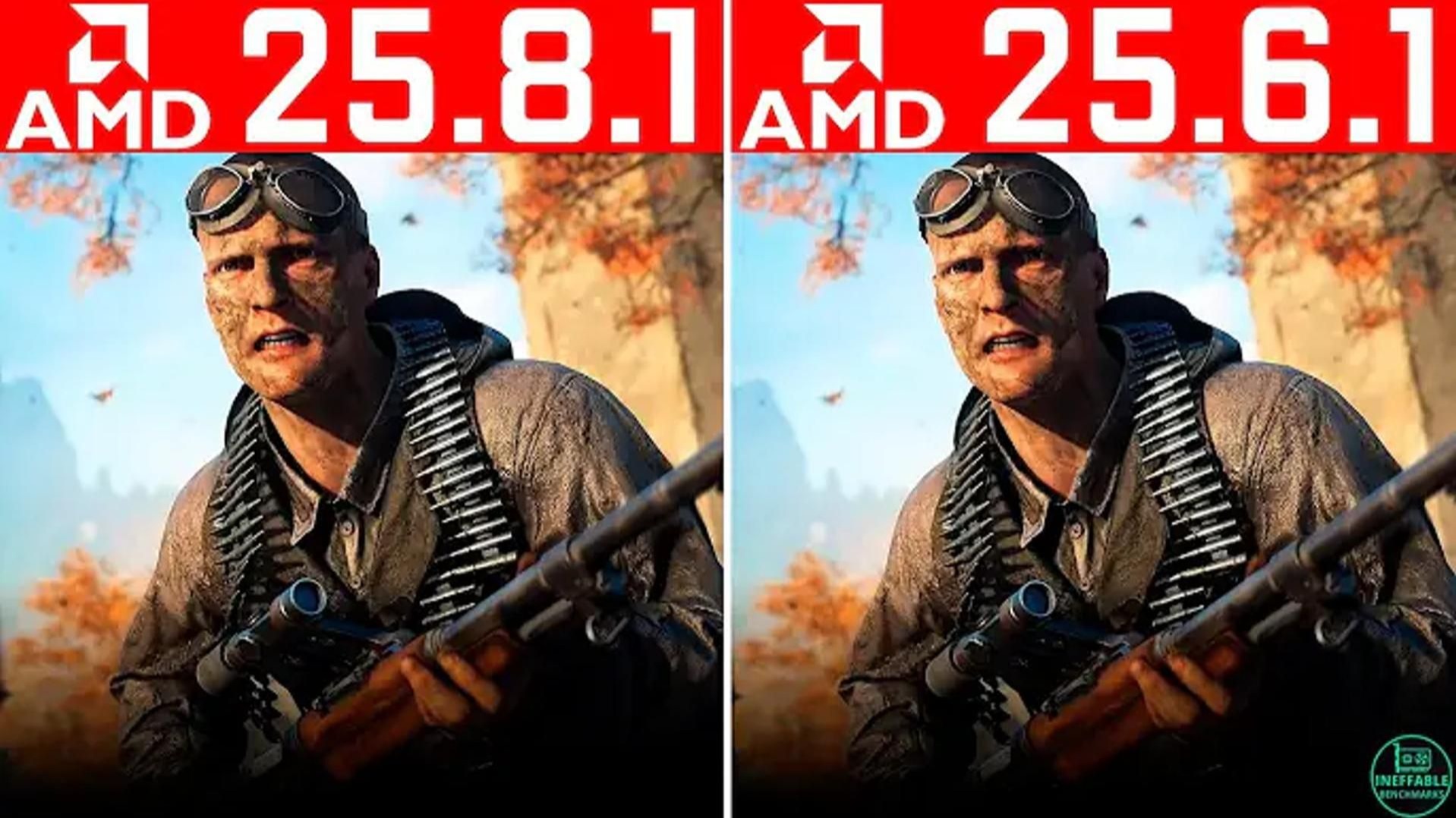 AMD最新驱动 25.8.1 vs 25.6.1 驱动对比 (RX 6600)