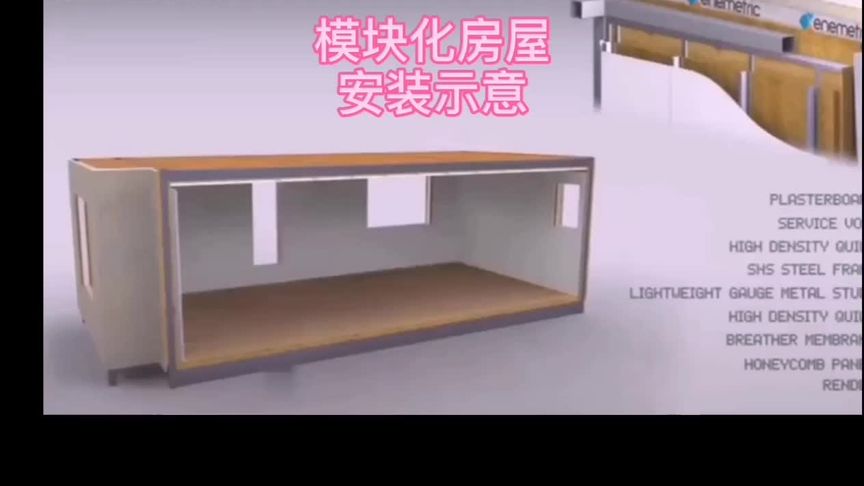 模块化房屋安装示意#钢结构工程 #模块建房 #装配式建筑 #集装箱房