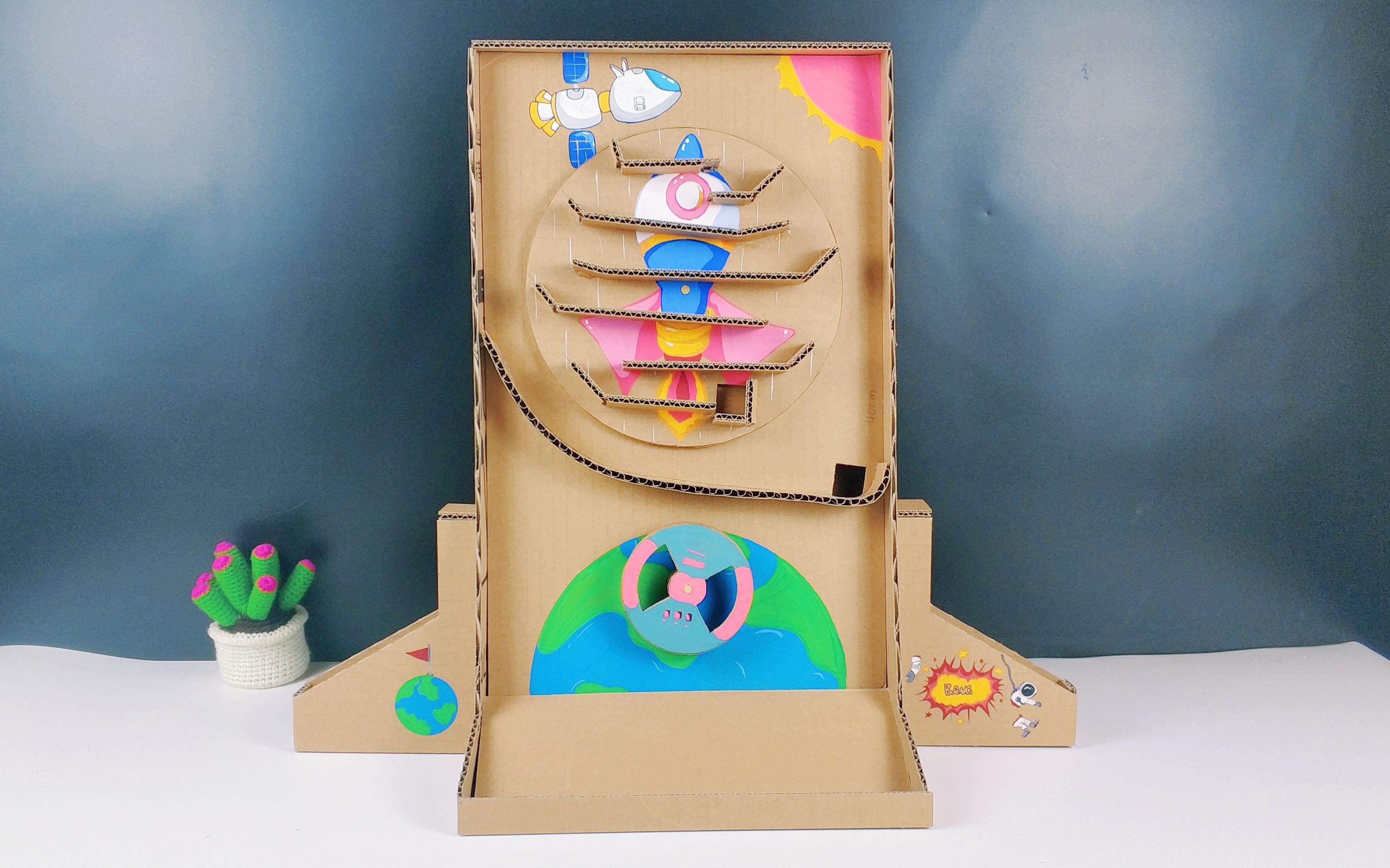 【DIY纸板】宇航员命悬一线,手工达人自制玩具救回宇航员