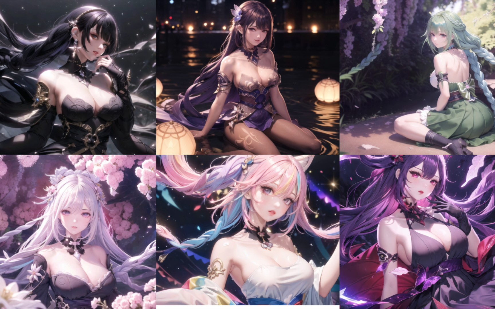 ai绘画壁纸-动漫,二次元,美女,女神,新手上路!多多指教。