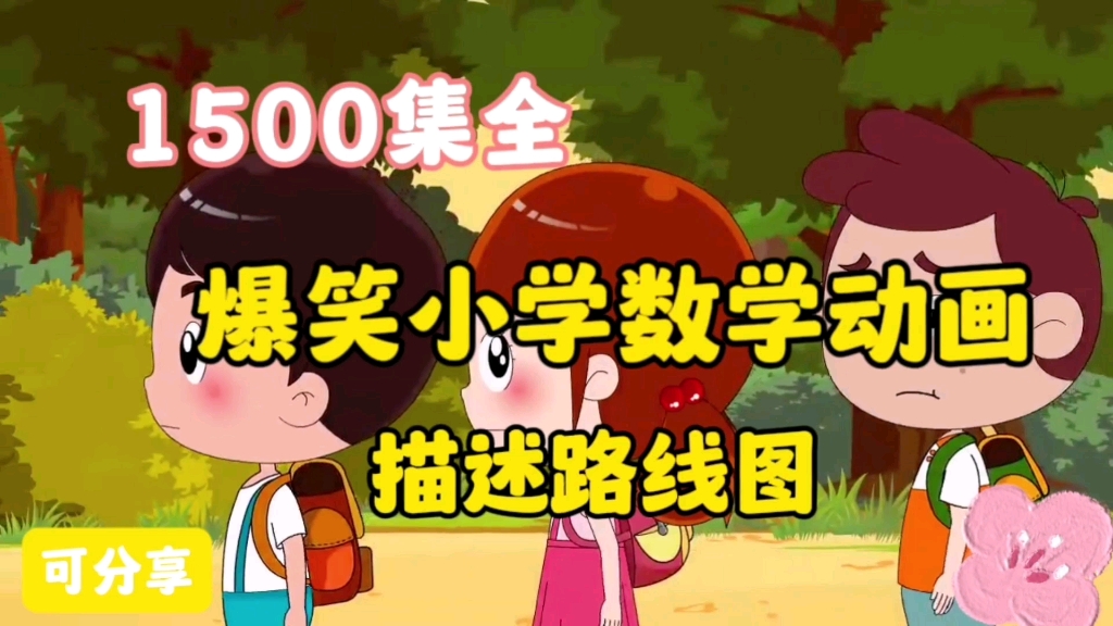 【1500集全】爆笑小学数学动画《描述路线图》适合小学1-6年级小学...