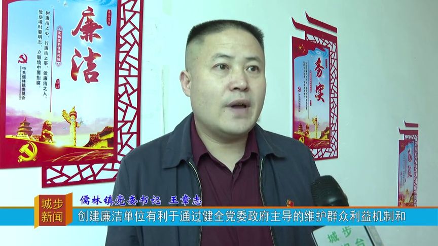 “廉洁单位”创建书记谈二——儒林镇