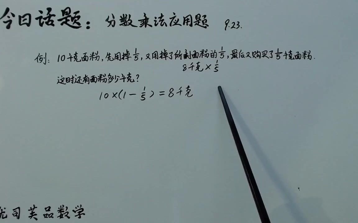 小学六年级数学上册考点:分数乘法应用题,优司芙品数学