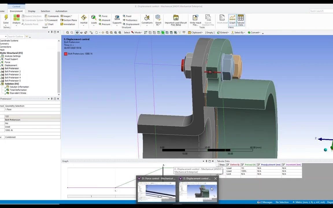 如何利用位移控制辅助Ansys mechanic加速收敛