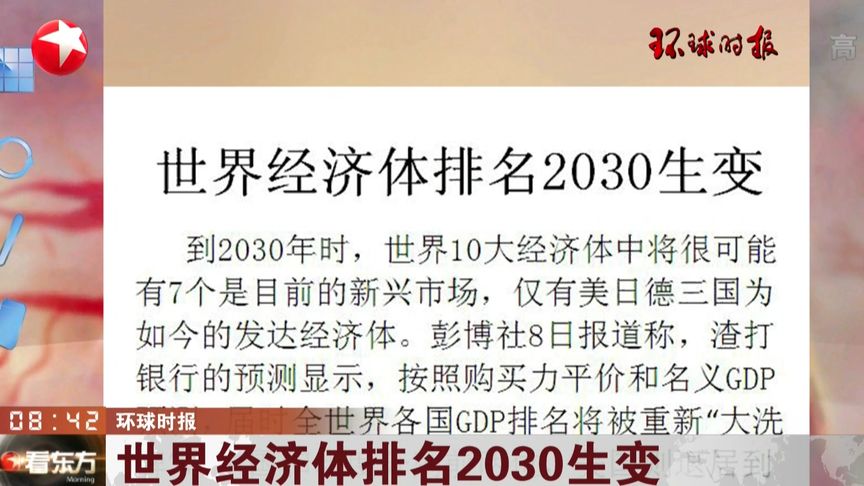 世界经济体排名2030生变!全世界各国GDP排名将被重新“大洗牌”