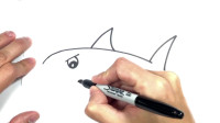儿童简笔画;如何逐步绘制鲨鱼并轻松