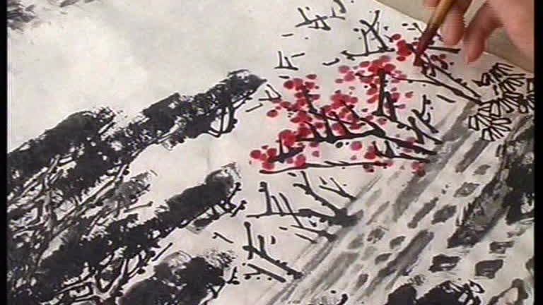 中国国画名家 界画创作代表人物高福海讲解山水画技法完整版 春6