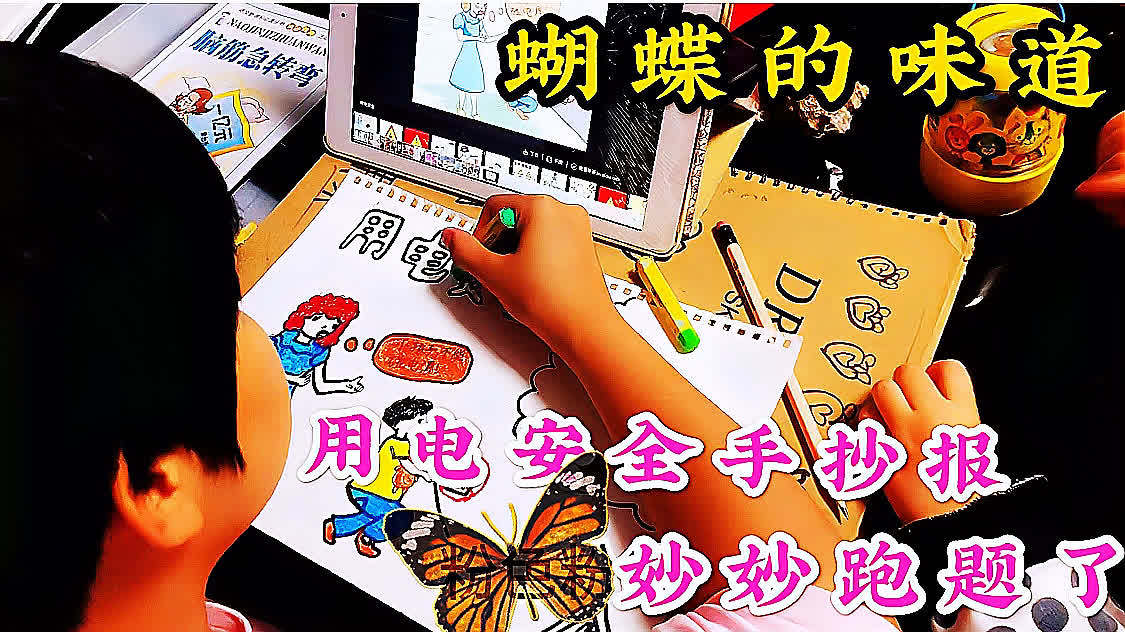 用电安全手抄报,妙妙跑题了,蝴蝶的味道,啥情况