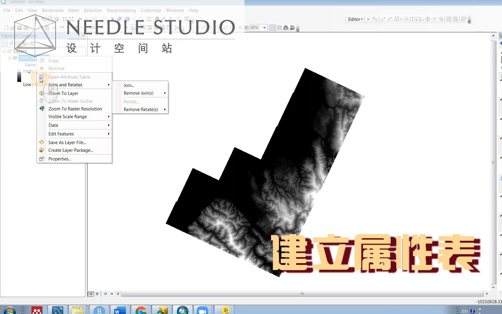【Acgis】如何给栅格图像建立属性表