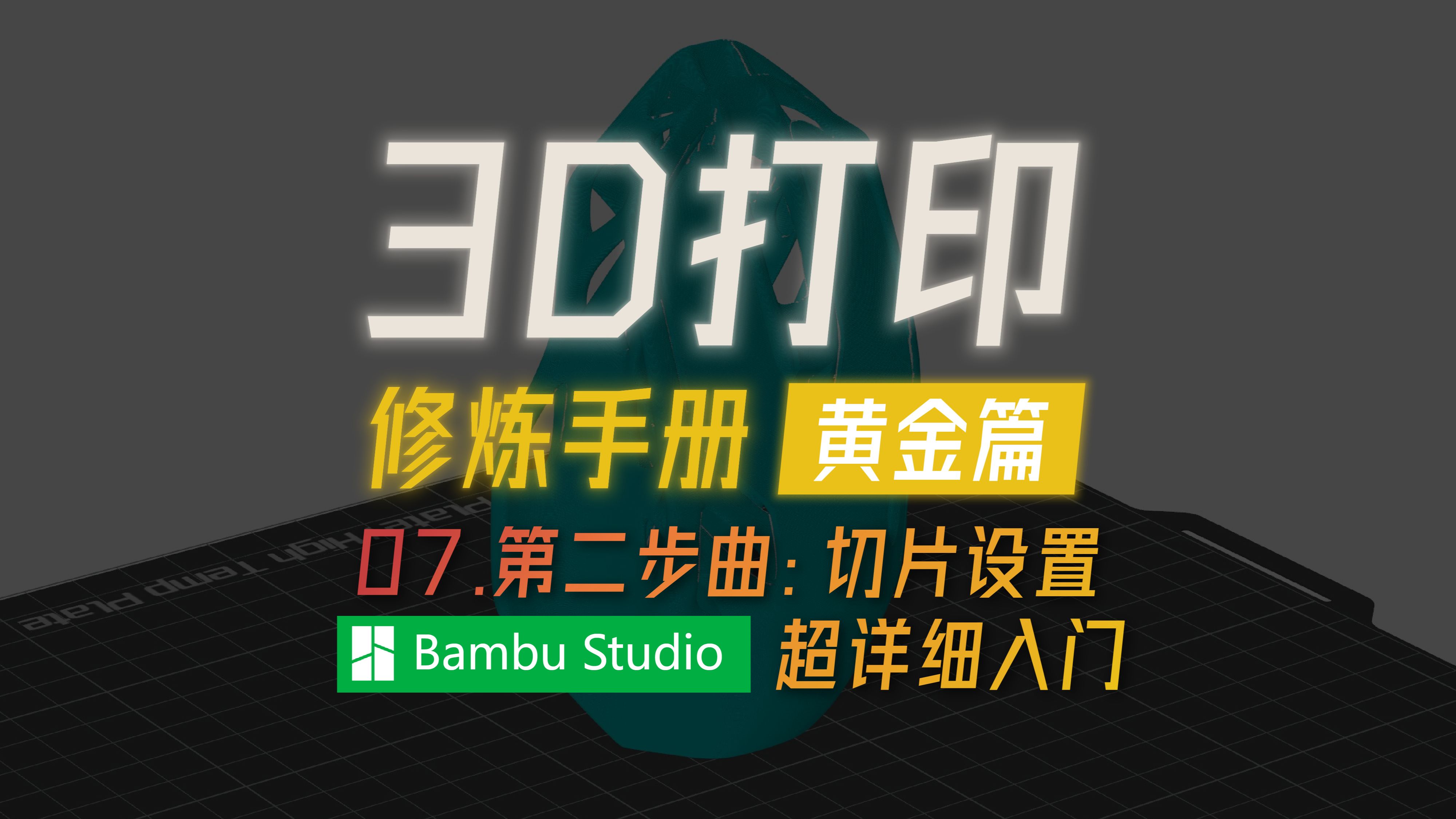 【3D打印修炼手册-黄金篇】07. 第二步曲:切片设置 & Bambu Studio超...