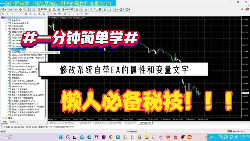 002.一分钟简单学EA编程,懒人必备秘技放送!快速上手