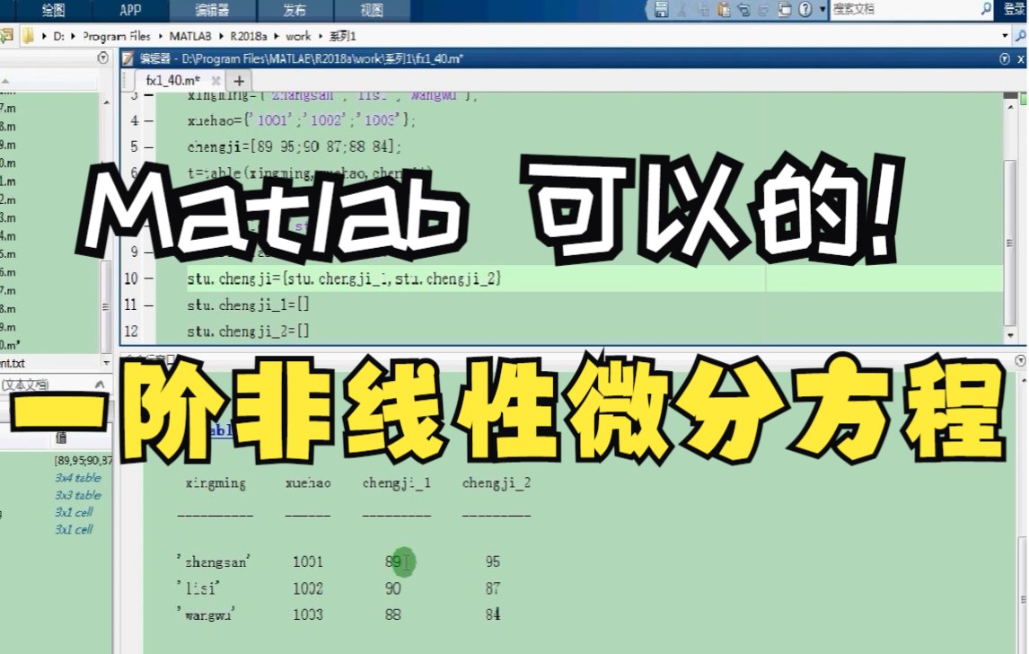 14.2/Matlab解一阶非线性微分方程/人生若只如初见 何事秋风悲画扇