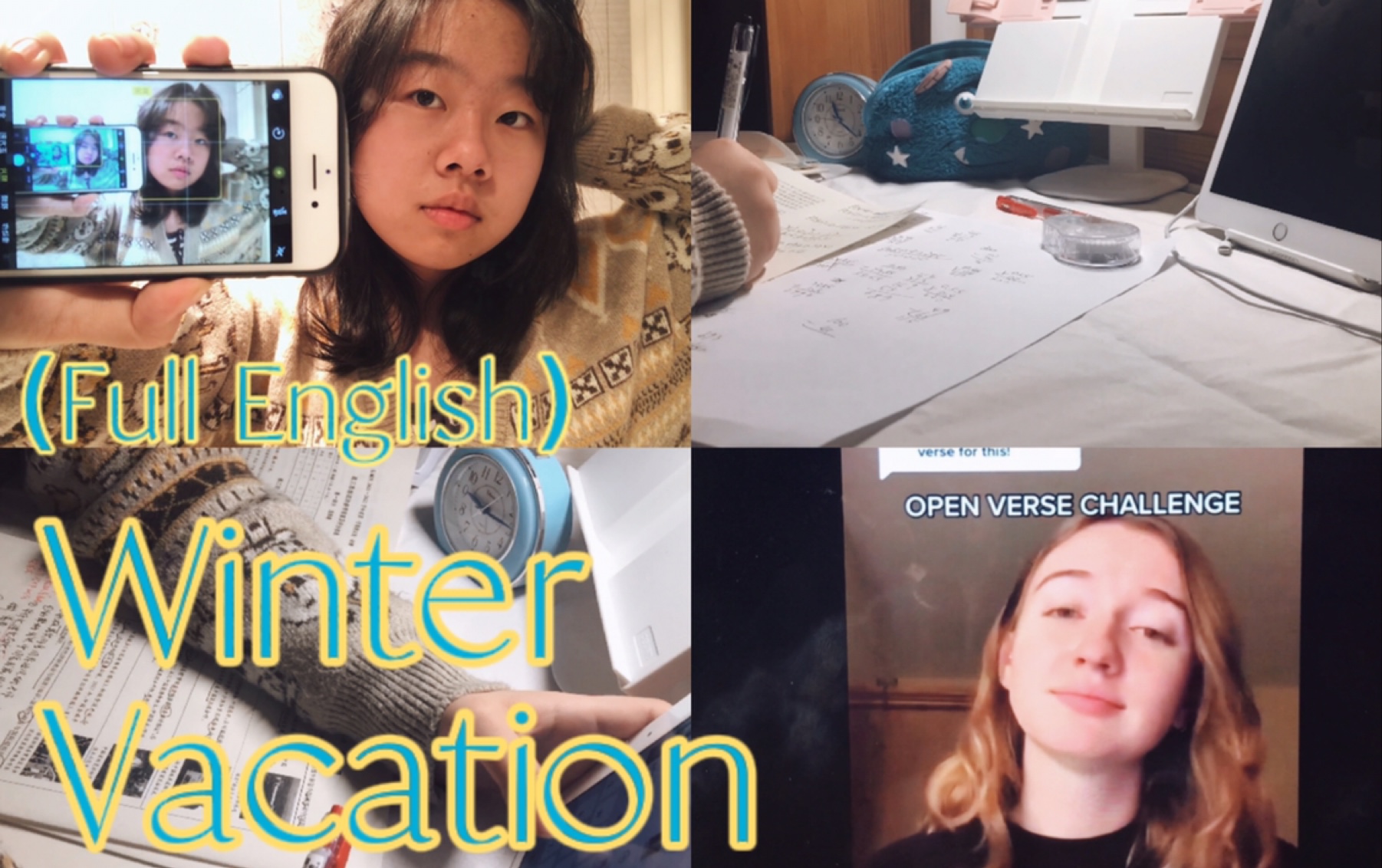 【全英文】北京高三生寒假VLOG|学习&日常&唱歌|高效|动力|STUDY ...