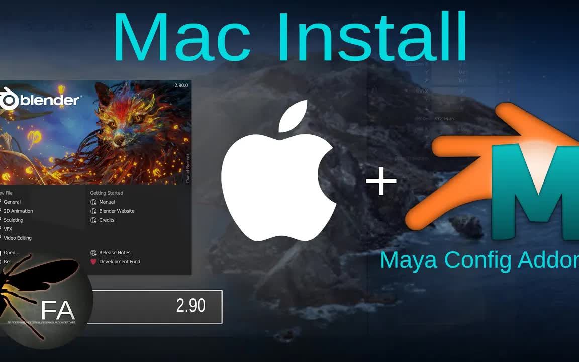 iBlender中文版插件 Maya Config 安装教程 Mac OS 苹果电脑 像 maya ...