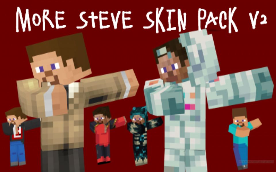 更多史蒂夫皮肤包V3!(附下载)_哔哩哔哩bilibili_我的世界