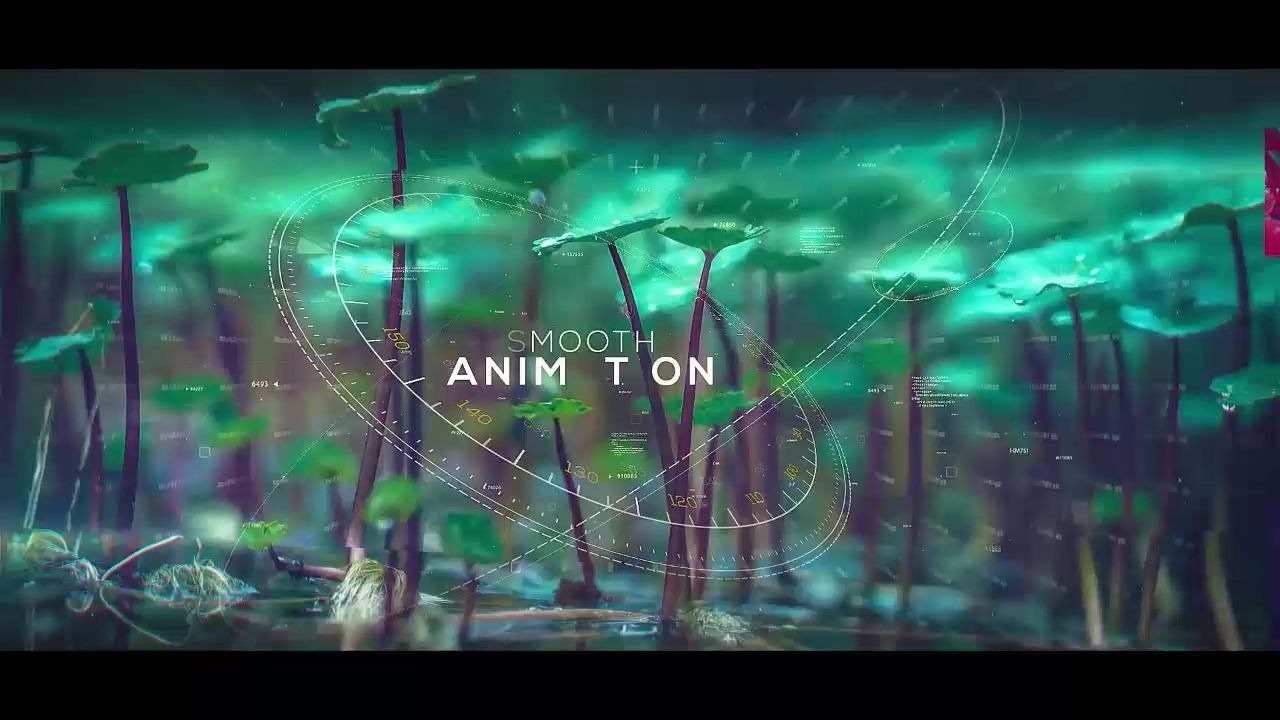 AE模板-科技感P1元素视差图片开场视频预览模板