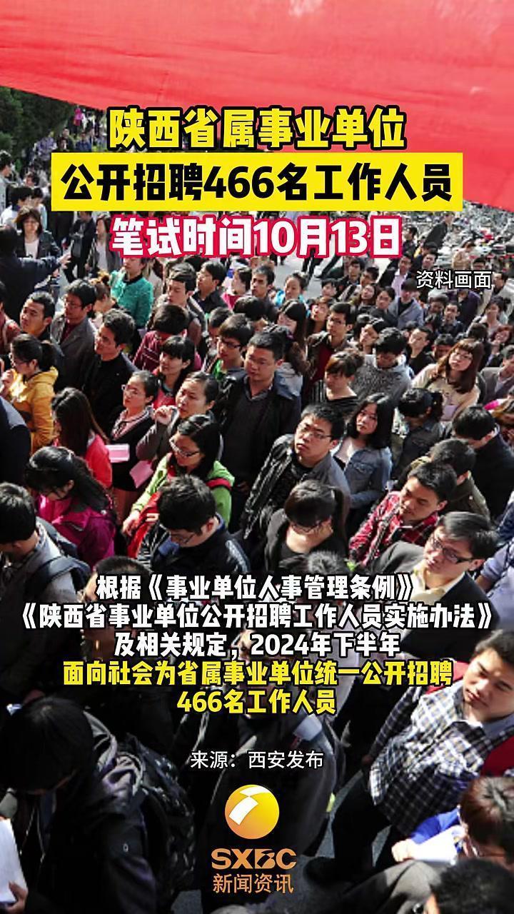 陕西省属事业单位公开招聘466名工作人员#陕西#事业单位