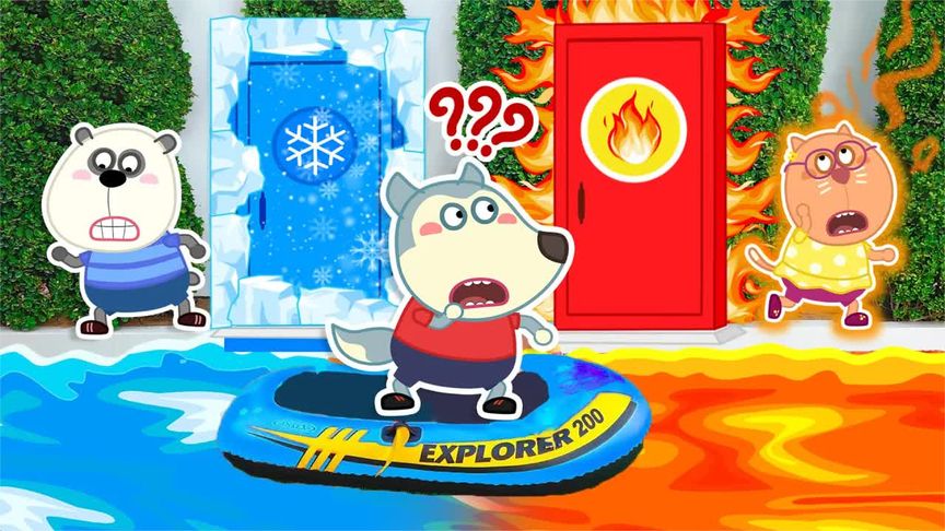 ߐ�「小狼沃夫」ߐ� 神奇的门 儿童卡通动画