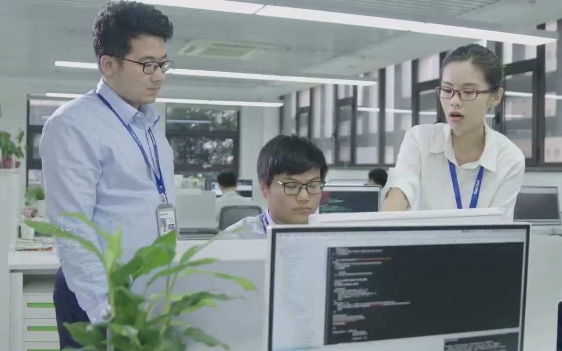 5414542 4K企业办公互联网企业办公室 商务人士软件研发程序开发...