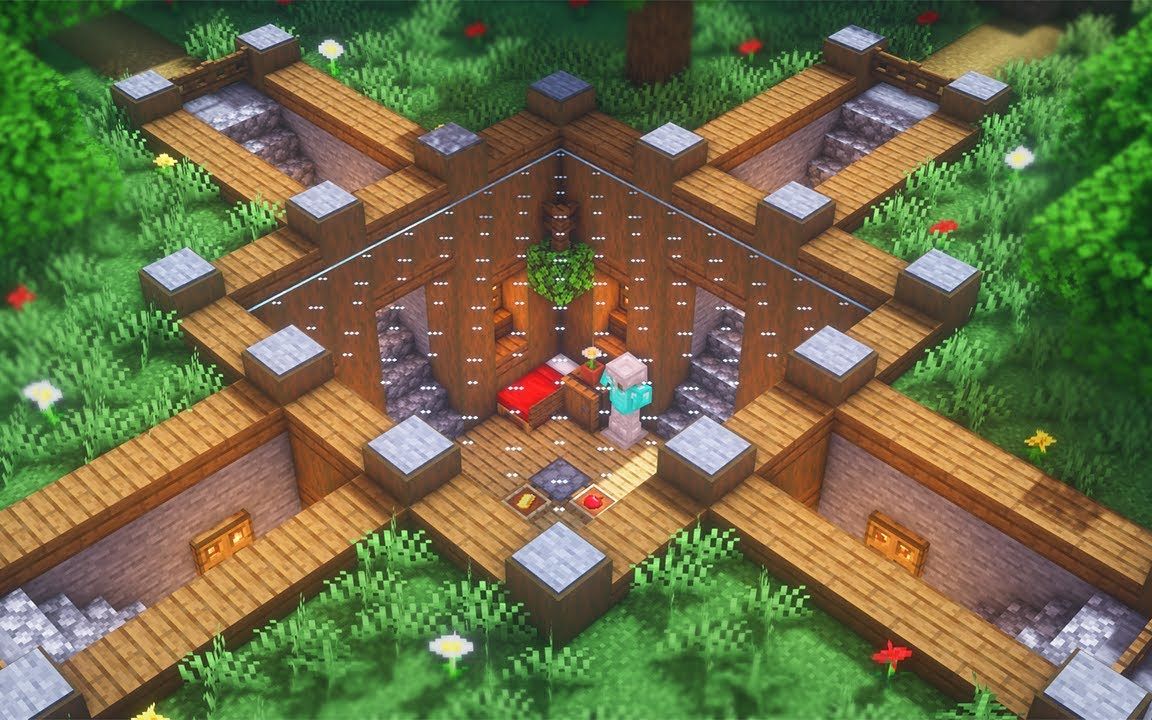 「Minecraft」我的世界 如何建立地下基地简单的地下生存基础教程