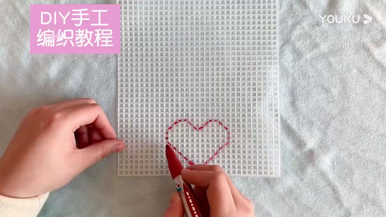 【珊瑚绒-爱心】编织教程:板子升级为整体板