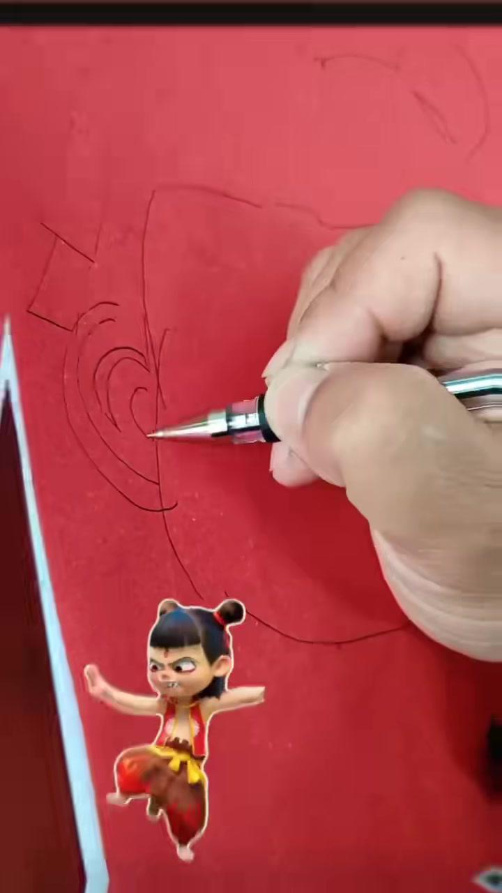 淇县非遗剪纸邂逅顶流哪吒,古老技艺融合现代元素,传统文化在新时代...