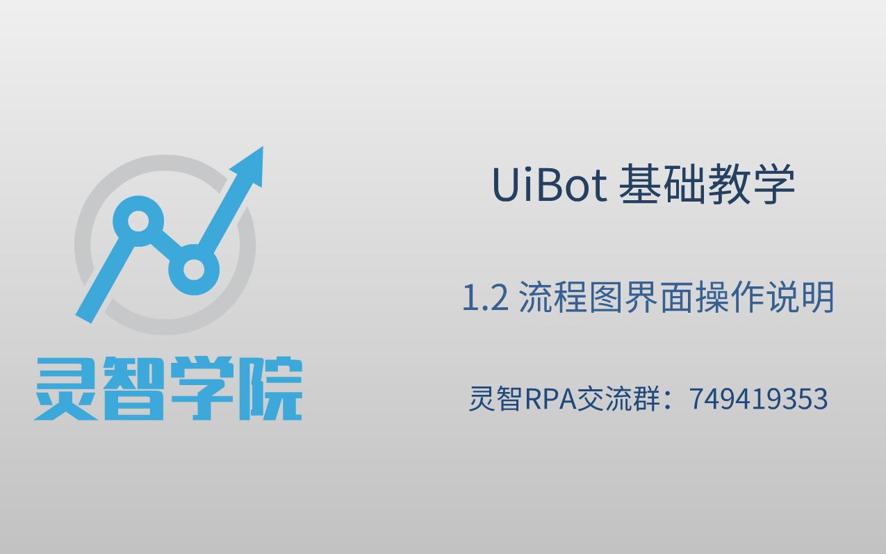 UiBot 可视化视图基础教学 1.2 流程图界面操作说明