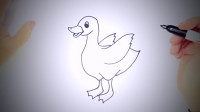 儿童简笔画:如何一步一步地绘制小鸭_小鸭绘画课 简笔画教学视频
