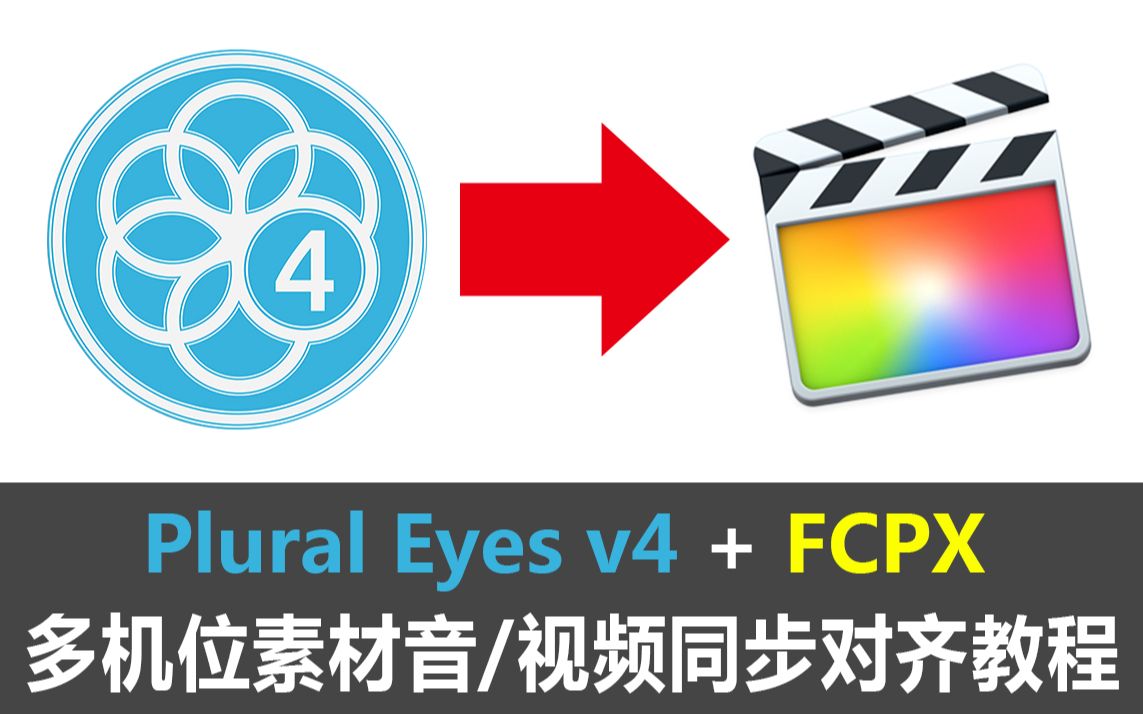 红巨人PluralEyes 4 + FCPX快速自动同步对齐多机位拍摄视频或录音...